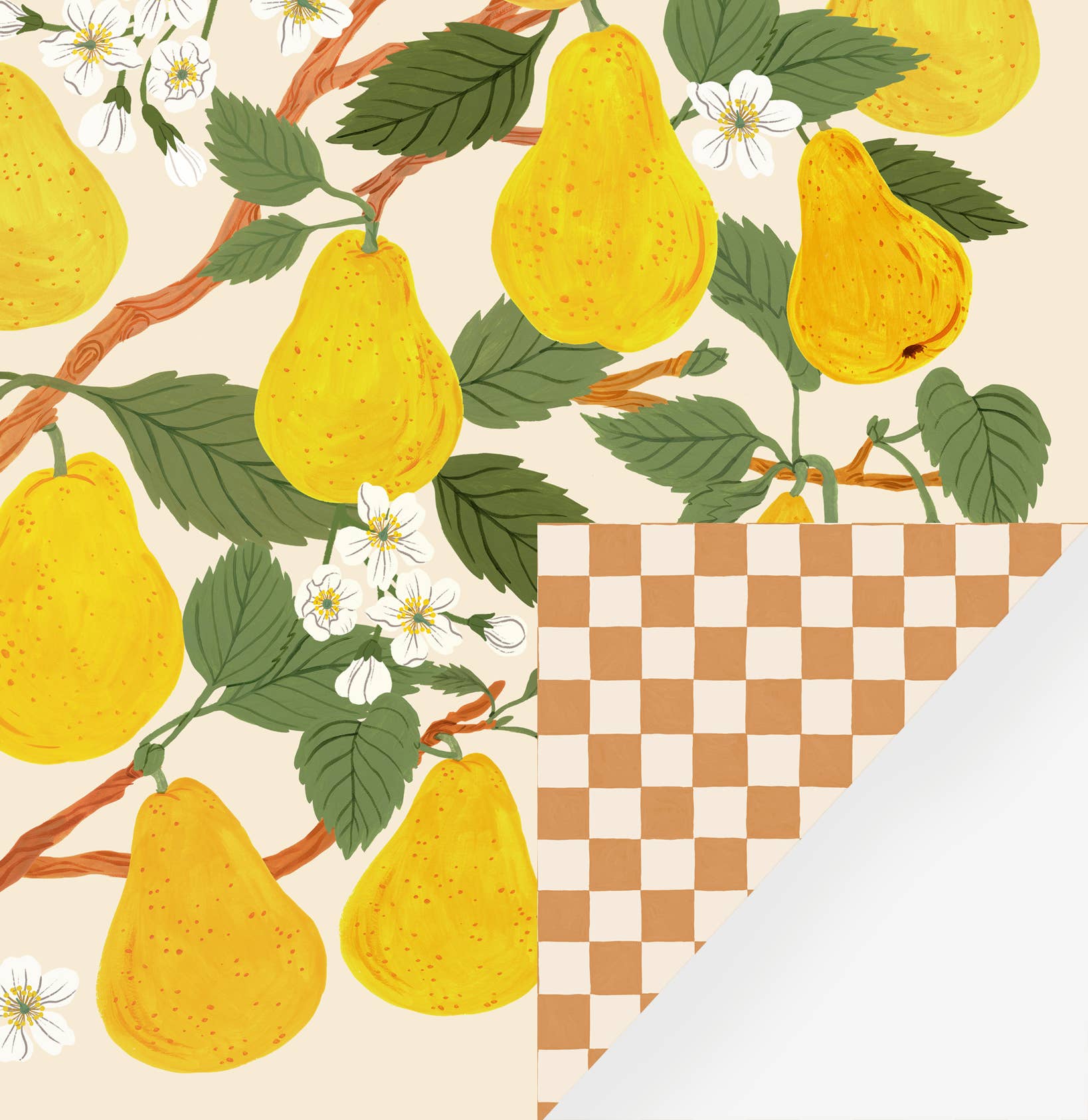 PEAR ORCHARD | Double Sided Wrapping Paper – Flagship City Press