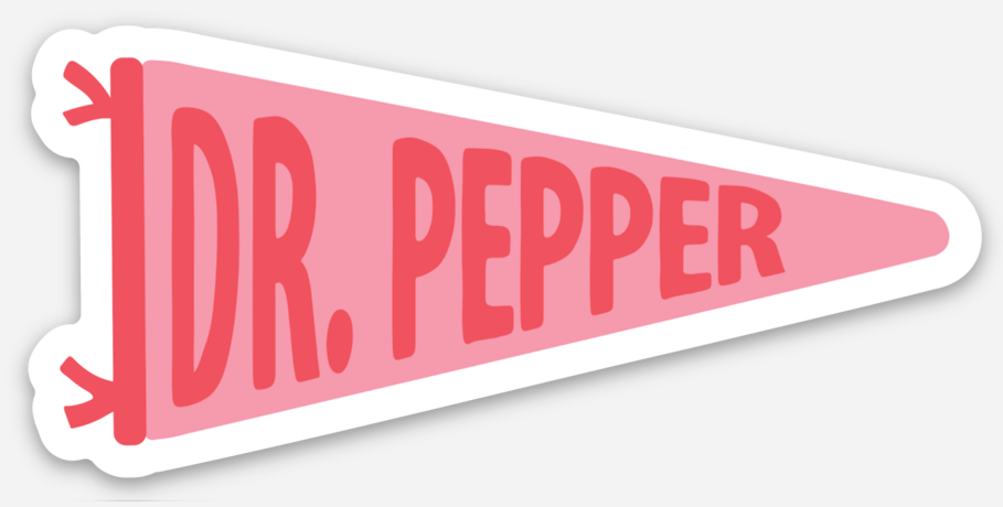 Dr Pepper Banner Sticker – Flagship City Press