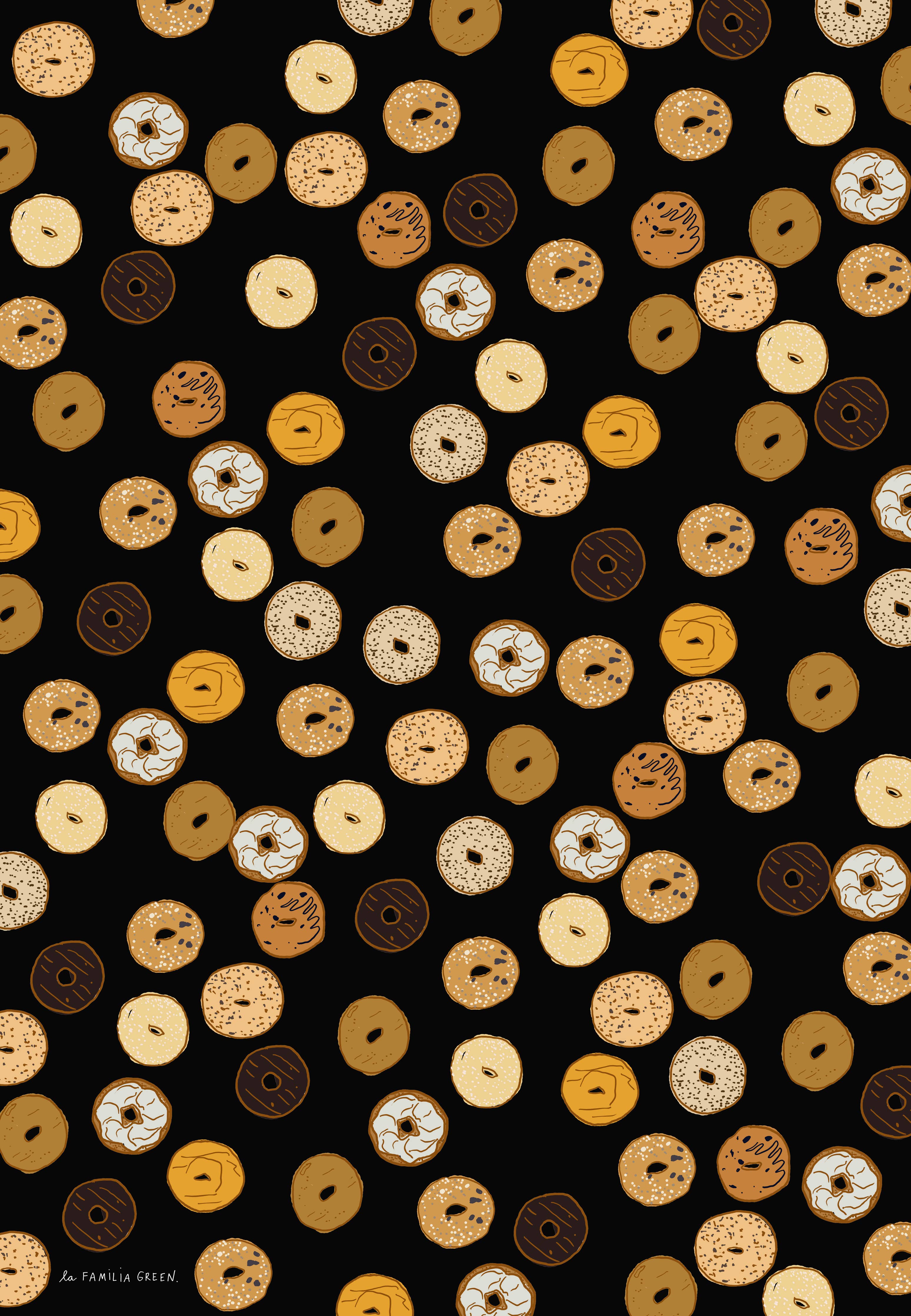 Bagels Wrapping Paper Sheet – Flagship City Press