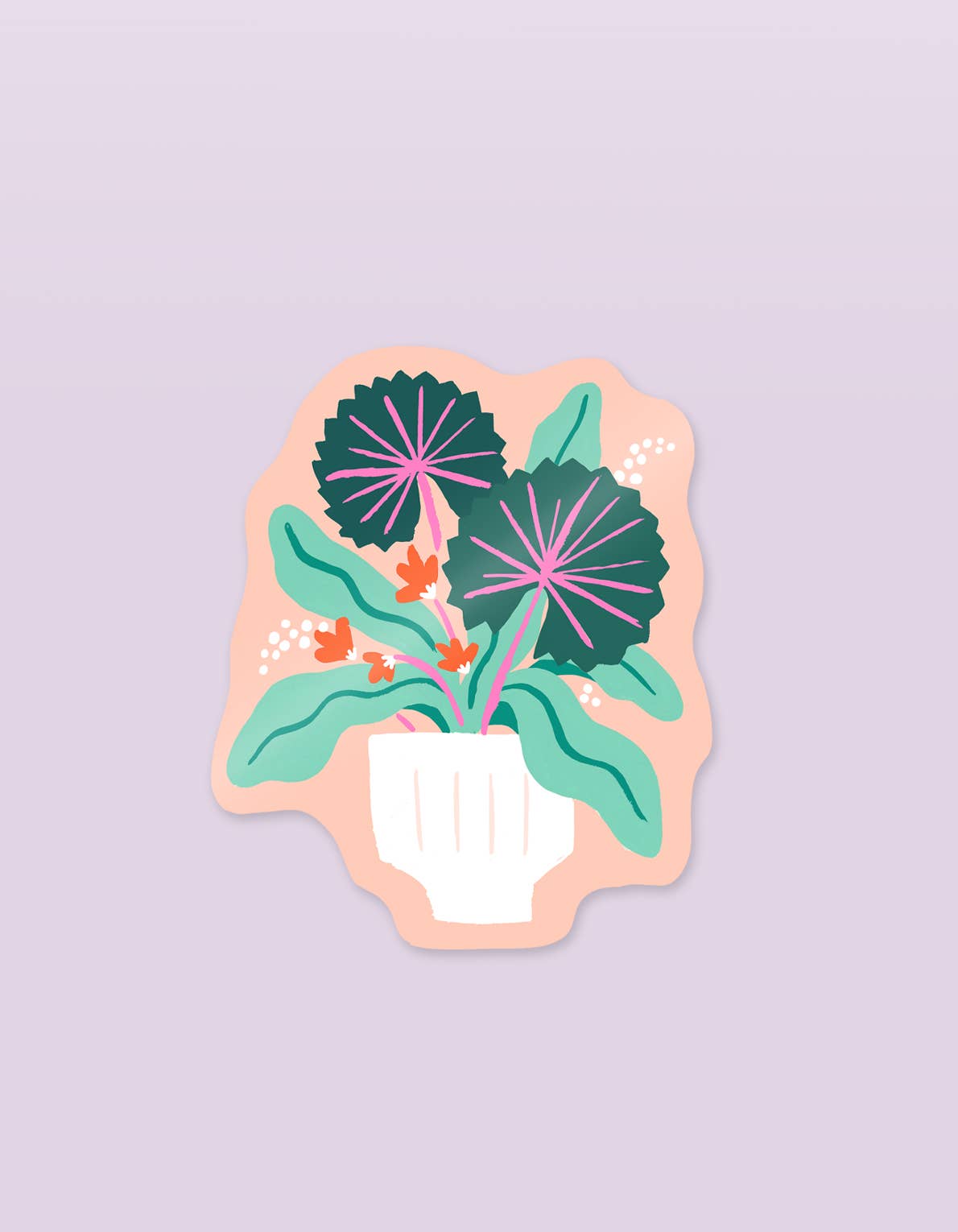 Fan Palm Die Cut Sticker – Flagship City Press