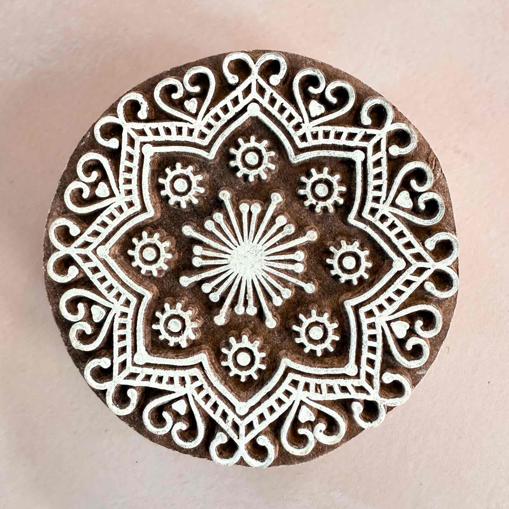 Mandala - Indian Wood Block Stamp – Flagship City Press